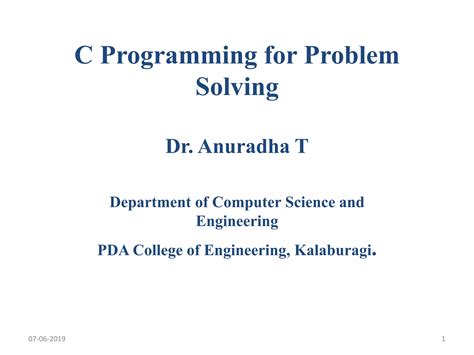 C Programming For Problem Solving Pdf Computing Technology