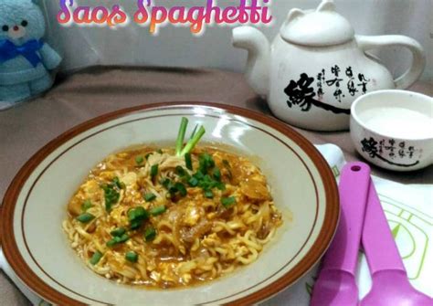Resep Jamur Enoki Mix Mie Saos Spaghetti Oleh Pawon Ndeso Artikah Cookpad