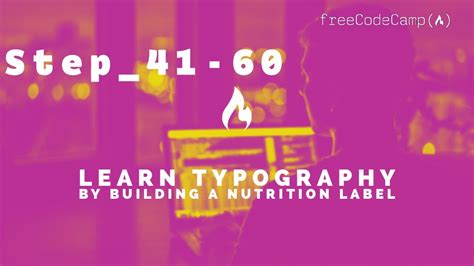 Learn Typography By Building A Nutrition Label Solutions Step 41 60