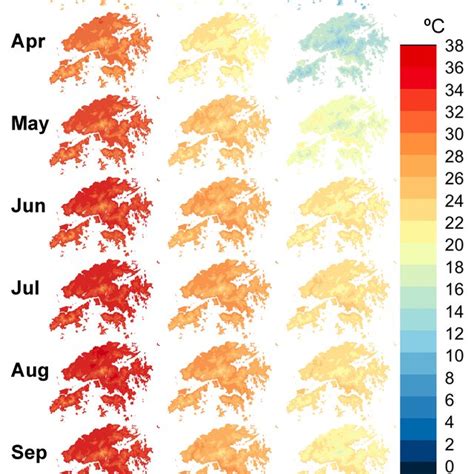 model results for three of ten interpolated climate variables a