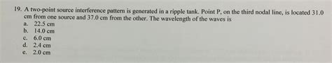 Solved A Two Point Source Interference Pattern Is Generated