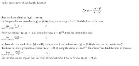 Solved In This Problem We Show That The Function Chegg Com