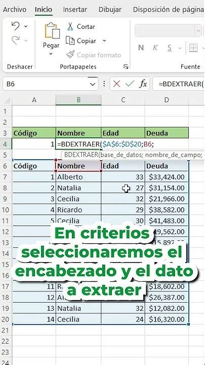 Excel Extraer Datos Con Bdextraer Shorts Shortsvideo Excel Exceltutorial Youtube
