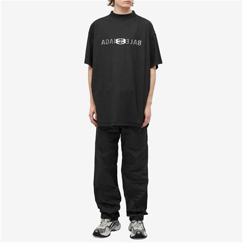 Balenciaga Ai Logo Inside Out T Shirt Faded Black And White End Hk