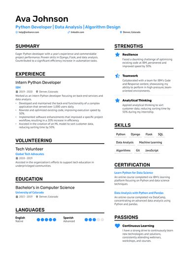 Python Developer Resume Examples Guide For
