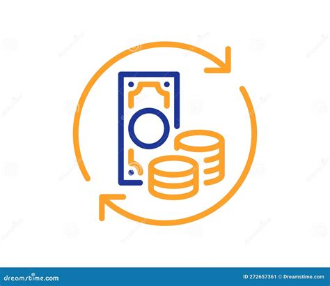 Change Money Line Icon Currency Exchange Sign Vector Stock Vector Illustration Of Exchange