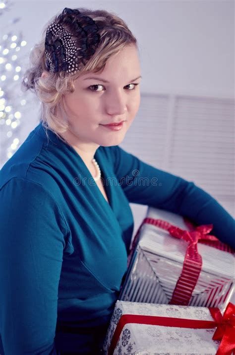 Vintage Styled Portrait Of A Woman Stock Photo Image Of Posing Gifts 42753360
