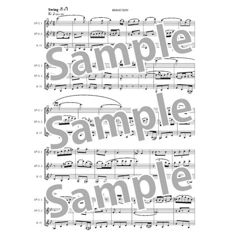 楽譜「reflection」／クラリネット3重奏 Micina Music Store