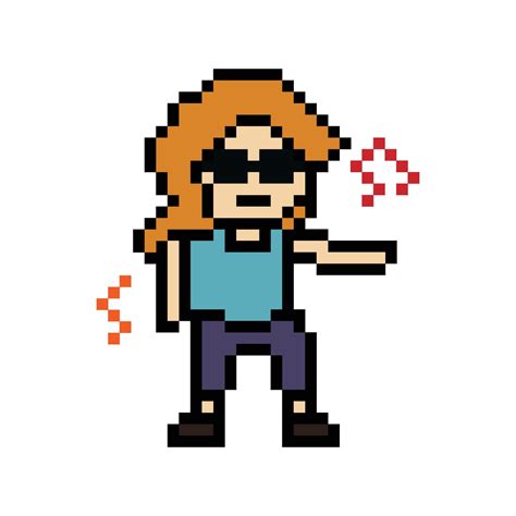 Cartoon 8 Bit Design Cute Smile Woman Girl Female Girl Lady Dance Exercise Gym Music Pixel Art Cartoon 8 Bit Design Cute Smile Woman Girl Female Girl Lady Dance Exercise Gym Music Pixel Art