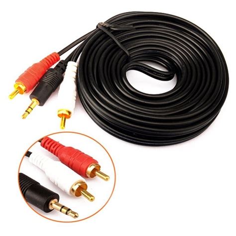 Nava It สาย Aux 3 5mm To Rca สาย Audio 1 ออก 3 Cable ความยาว 5 เมตร