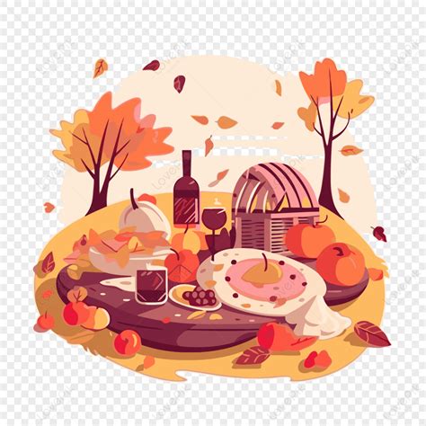 가을 소풍 벡터클립 아트상표만화 Png 일러스트 무료 다운로드 Lovepik
