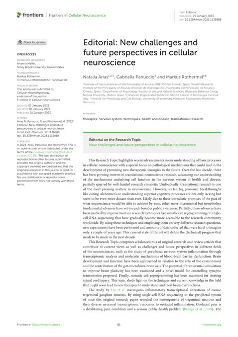 Pdf Editorial New Challenges And Future Perspectives In Cellular