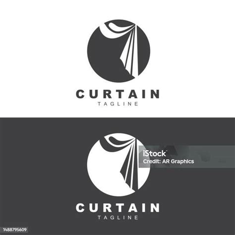 가정 및 전시 커튼 로고 디자인 건물 장식 벡터 일러스트 레이 션 0명에 대한 스톡 벡터 아트 및 기타 이미지 0명 Performing Arts Event