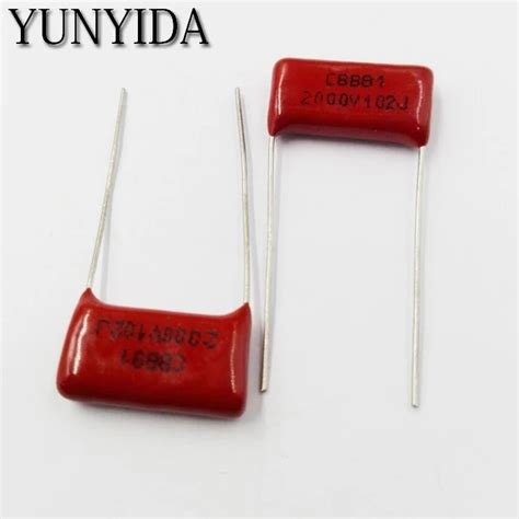 Free Shipping 10pcs, CBB 102J 2KV 1NF P15mm Metallized Film Capacitor ...