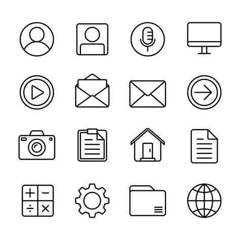 Essential Ui Ux Outlined Icon Set Suitable For Design Element Of Web