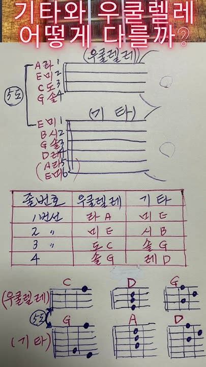 기타와 우쿨렐레 어떻게 다를까 Youtube
