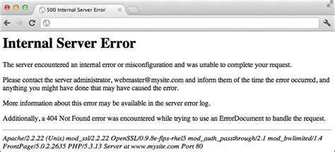Comment Résoudre Le Message Derreur 500 Internal Server Error