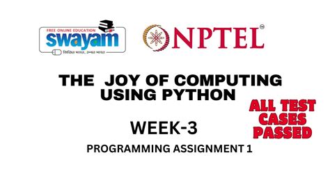 Nptel The Joy Of Computing Using Python Week 3 Programming Assignment