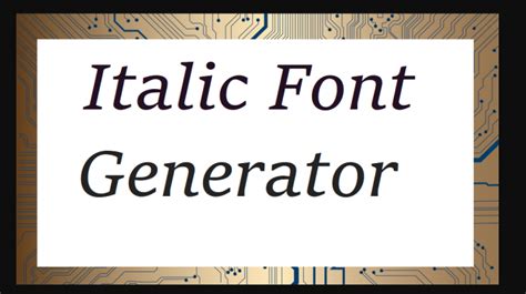 Italic Font Generator Psfont Tk