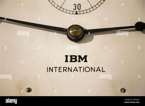 Ibm International Brand Clock With International Business Machines Logo On The Clocks Face 139