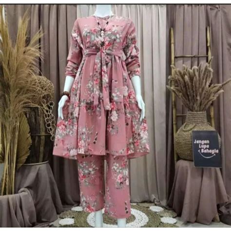 Jual Promo Oneset Bunga Sakura Setelan Bunga Terbaru 2022 Busui Setelan Wanita Dewasa Shopee