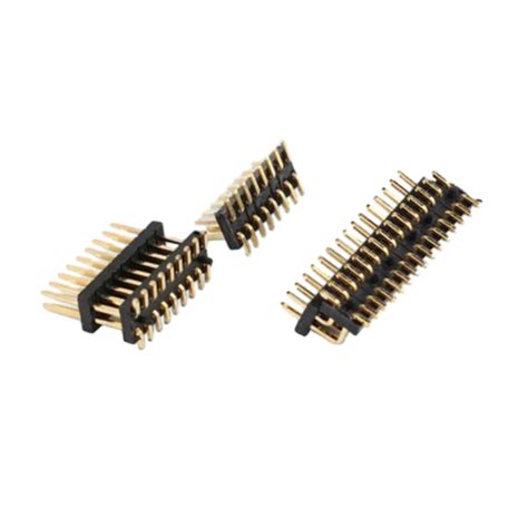 2 54mm 피치 pcb 커넥터 smt 핀 헤더 듀얼 라우 남성 1a 10a