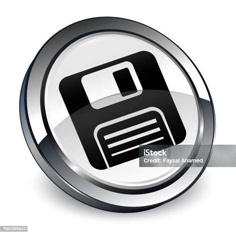 플로피 디스크 아이콘 3d 흰색 둥근 버튼 0명에 대한 스톡 벡터 아트 및 기타 이미지 0명 3차원 형태 데이터 Istock