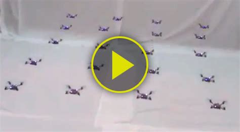 A Swarm Of Nano Quadrotors Real Life Space Invaders