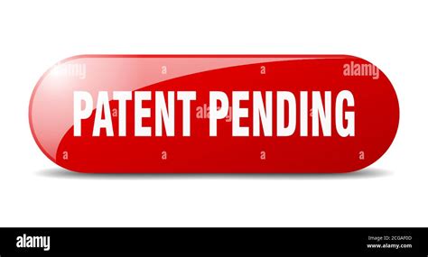 Patent Pending Button Rounded Glass Sign Sticker Banner Stock Vector