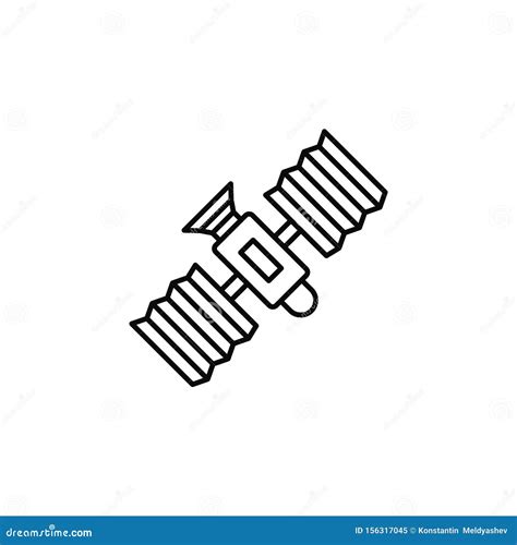 Gps Satellite Space Icon Simple Thin Line Outline Vector Of Space Cosmos Universe Icons