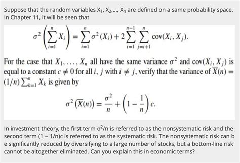 solved suppose that the random variables x1 x2 xn are