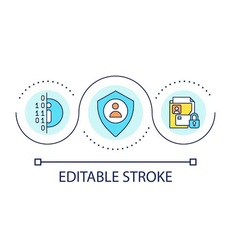 Premium Vector Personal Data Security Loop Concept Icon