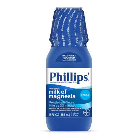 Milk Of Magnesia Phillips Original Flavor Saline Laxative Liquid 12