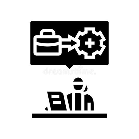 Administrative Tasks Office Assistant Glyph Icon Vector Illustration Stock Vector Illustration