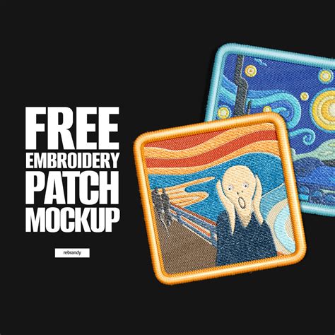Free Embroidery Patch Mockup Free Psd Mockup Download For Adobe