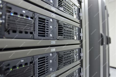 Premium Photo Elegant Minimalism In Server Room Setup