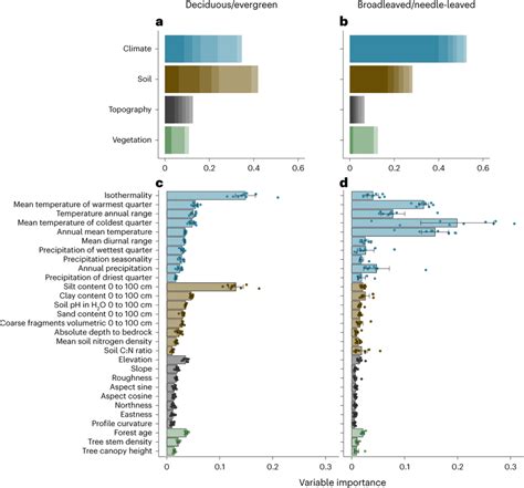 variable importance of environmental covariates on forest leaf type