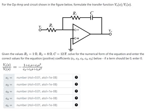 Solved For The Op And Circuit Shown In The Figure Below Chegg Com