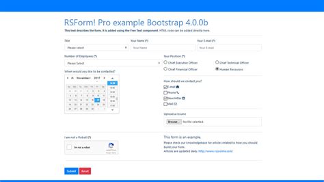 Joomla Form Builder And Manager RSForm Pro