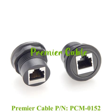 Waterproof Profinet Rj45 Female To Female Connector For M12 D Code To