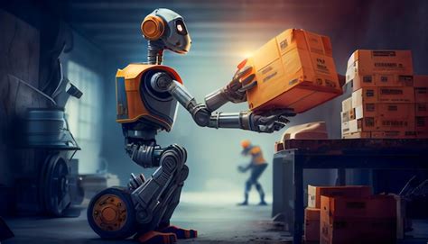 Premium Photo Programmable Robotics Executing Industrial Tasks