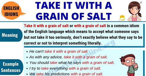 Take It With A Grain Of Salt Definition Origin And Useful Examples