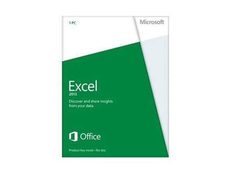 Microsoft Excel 2013 Product Key Card No Media Non Commercial 1 PC Newegg Com