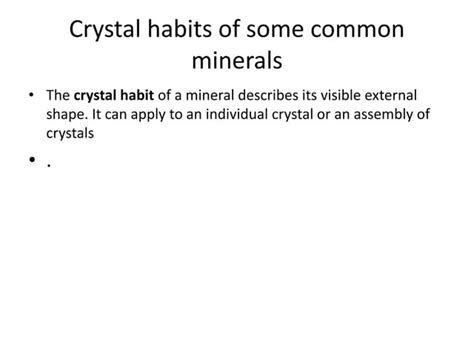 Crystal Habit Pptx