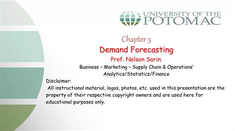 Chapter FIVE DEMAND FORECASTING Pptx