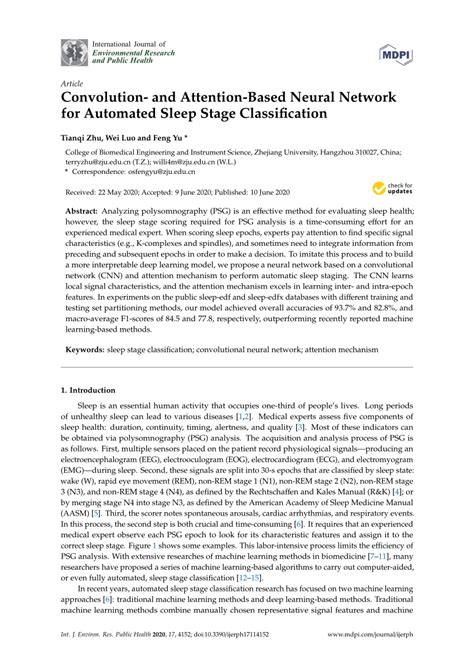 PDF Convolution And Attention Based Neural Network For Automated Sleep Stage Classification