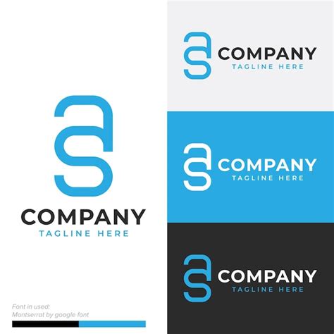 Premium Vector Simple Initials A S Or S A Symbol Icon Flat Logo