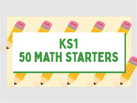 Version 1 50 Maths Starters For Ks1 Teaching Resources
