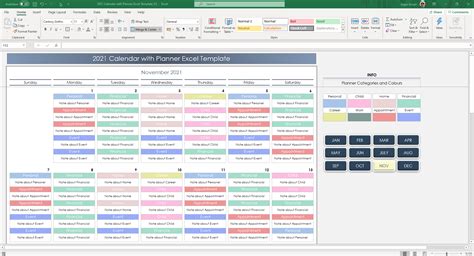 2024 Calendar With Planner Excel Template 2024 Planner Tracker 2024