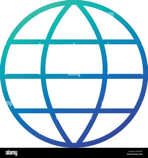 Globe Earth Grid Icon Vector Illustration Linear Symbol With Thin Outline Editable Stroke